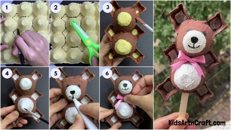 Recycled Egg Carton Bunny Tutorial for Kids - Kids Art & Craft