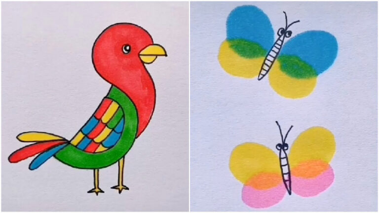 Simple Animal Drawings Video Tutorial for Beginners - Kids Art & Craft