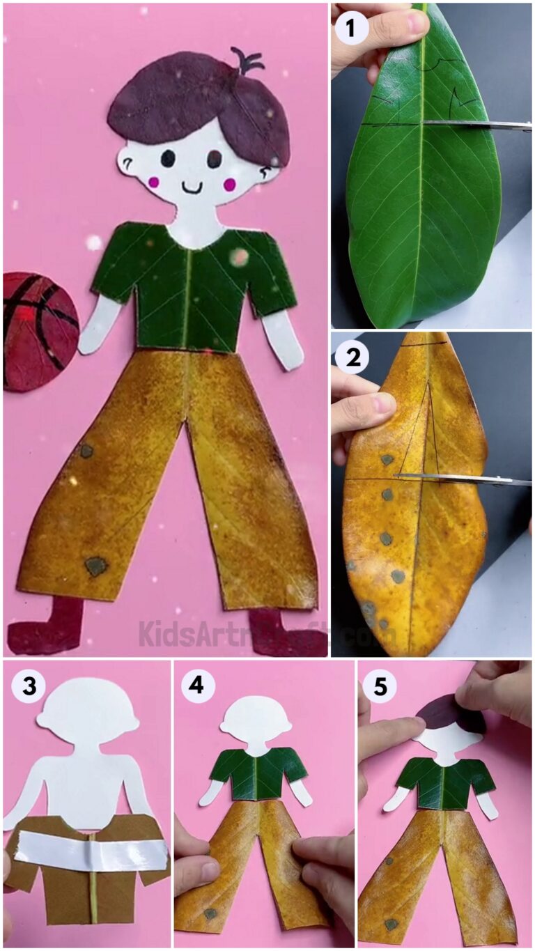 Simple Fall Leaf Boy Craft Tutorial For Kids - Kids Art & Craft