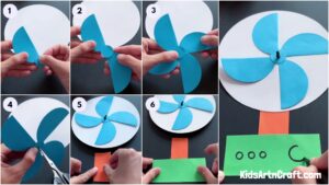 Summer Paper Fan Step by Step Tutorial for Kids - Kids Art & Craft
