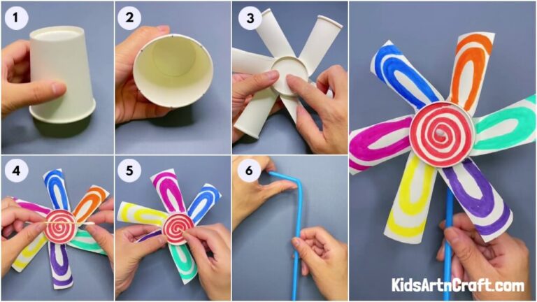 Easy Windmill Fan Toy Craft For Kids Using Paper Cup - Kids Art & Craft