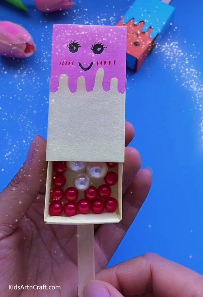 How to make Easy paper Ice Cream box For kids - Kids Art & Craft