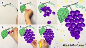 Amazing Paper Grapes Art Idea For Beginners - Kids Art & Craft