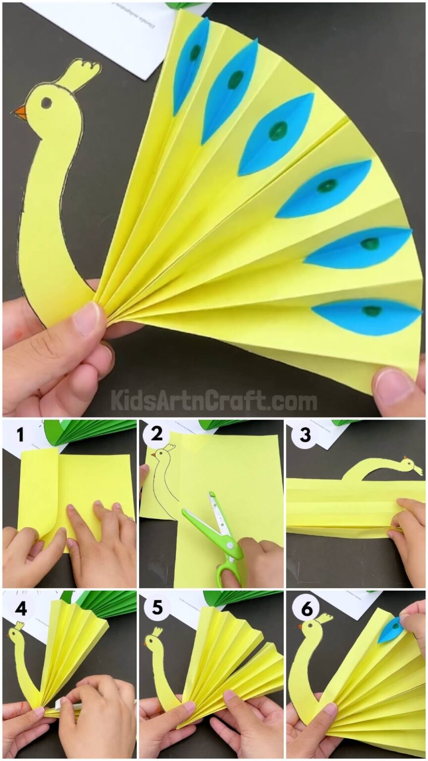Amazing Paper Peacock Craft Tutorial For Beginners - Kids Art & Craft
