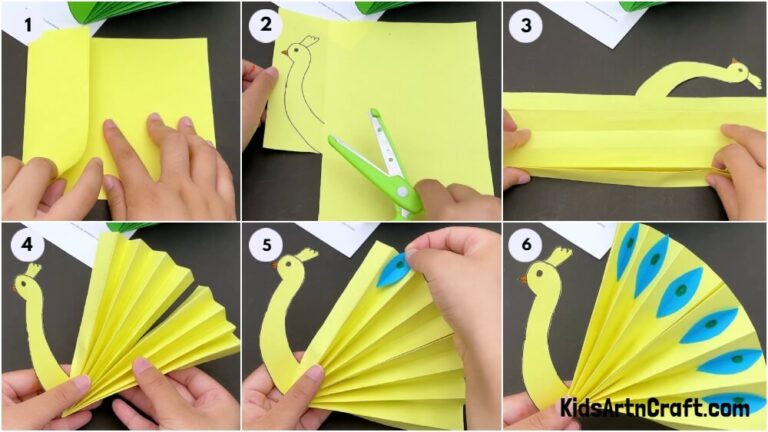 Amazing Paper Peacock Craft Tutorial For Beginners - Kids Art & Craft