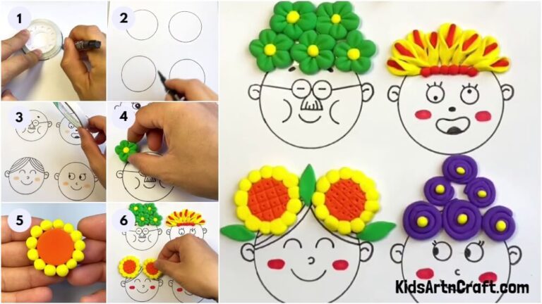 Face Clay Decoration Step-by-Step Tutorial for Kids - Kids Art & Craft