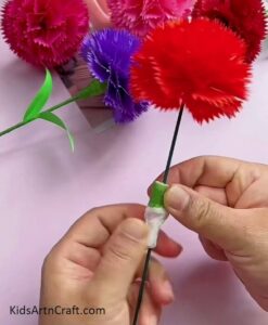 Beautiful Carnation Paper Flowers Craft Tutorial For Beginners - Kids ...
