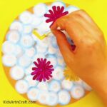 Flower Garden Using Stamp And Cotton buds Artwork Tutorial - Kids Art ...