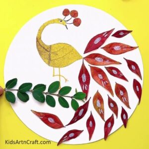 Beautiful Leaf Peacock Craft Step-by-step Tutorial - Kids Art & Craft