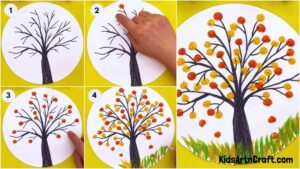 Beautiful Tree Fingerprint Painting Step-by-step Tutorial - Kids Art ...