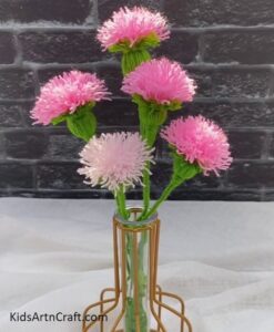 Beautiful Wool Flowers Step-by-step Tutorial For Kids - Kids Art & Craft