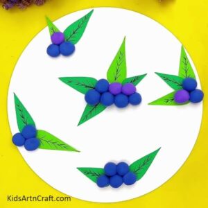 Blueberry Clay Craft Step-by-step Tutorial For Beginners - Kids Art & Craft