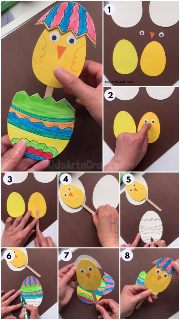 Colorful Easter Egg Craft easy Tutorial For Kids - Kids Art & Craft