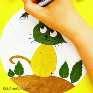 Creative Cat Drawing Using Fall Leaves Tutorial For Kids - Kids Art & Craft