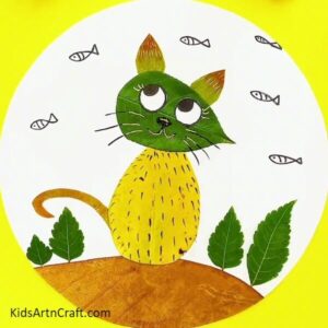 Creative Cat Drawing Using Fall Leaves Tutorial For Kids - Kids Art & Craft