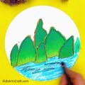 Creative Mountain Scenery Craft From Cardboard - Kids Art & Craft