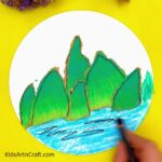 Creative Mountain Scenery Craft From Cardboard - Kids Art & Craft