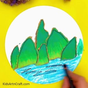 Creative Mountain Scenery Craft From Cardboard - Kids Art & Craft
