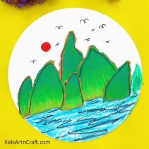 Creative Mountain Scenery Craft From Cardboard - Kids Art & Craft