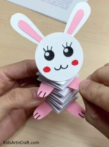 DIY Bouncing Paper Bunny Craft for kids - Kids Art & Craft