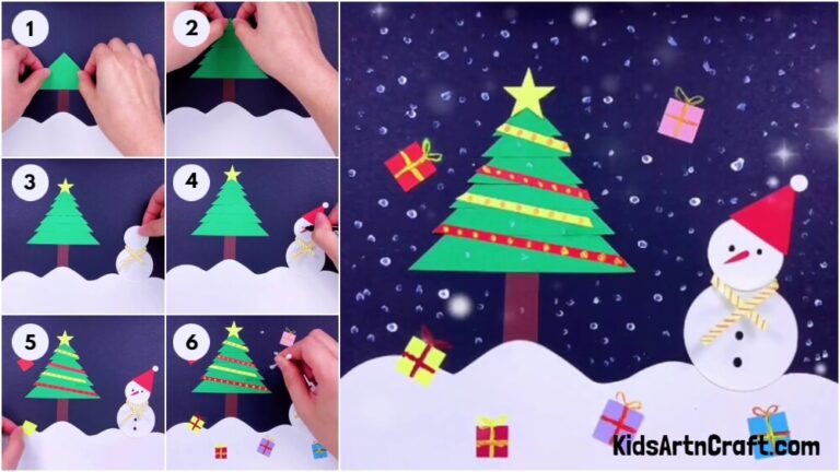 DIY Christmas Tree Paper craft For Christmas Decoration - Kids Art & Craft