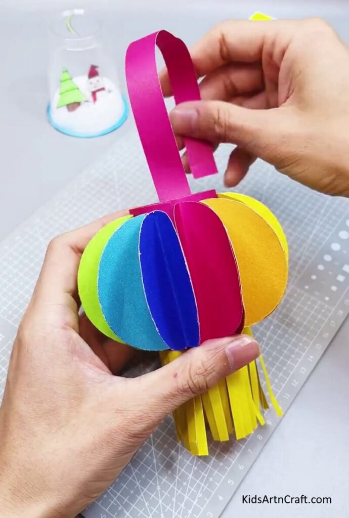 DIY Colorful Lantern using craft Paper tutorial - Kids Art & Craft