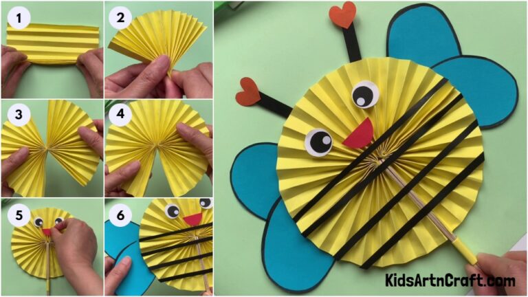 DIY Easy Paper Bee Craft for Kids - Kids Art & Craft