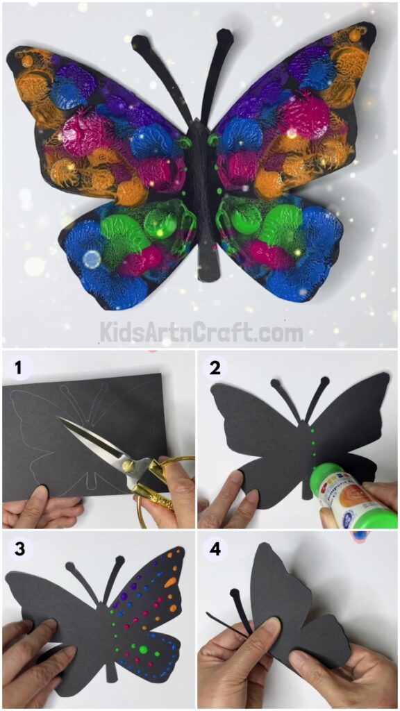 DIY Easy Paper Butterfly Art & Craft Idea for Kids - Kids Art & Craft