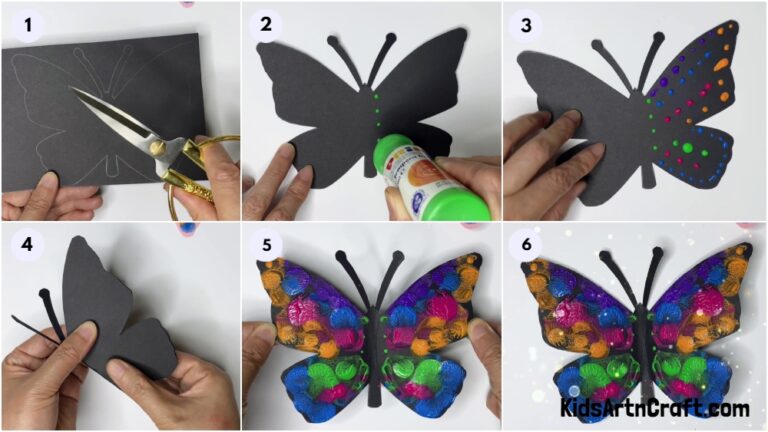 DIY Easy Paper Butterfly Art & Craft Idea for Kids - Kids Art & Craft