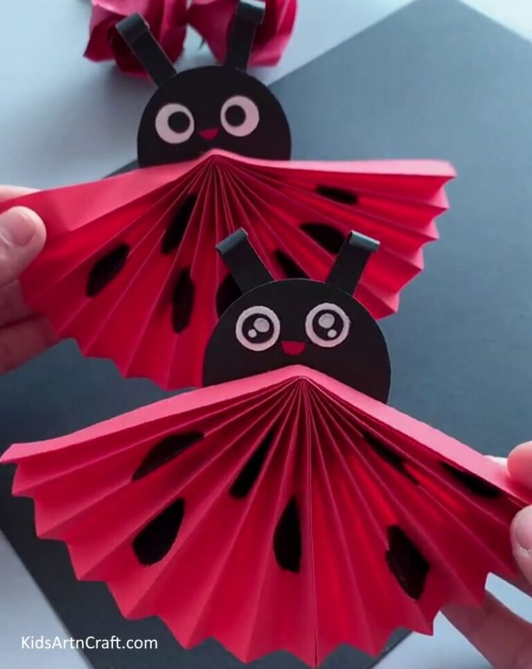 DIY Easy Paper Ladybug Craft Tutorial for School - Kids Art & Craft