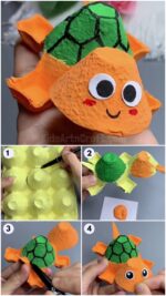 DIY Egg Carton Turtle Craft For Kids - Kids Art & Craft