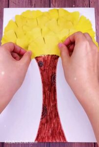 DIY Ginkgo Fall Leaf Tree Craft For Kids - Kids Art & Craft