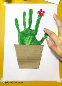 DIY Handprint Cactus Artwork For kids To Try At Home - Kids Art & Craft
