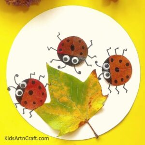 DIY Ladybug Leaf Craft Step-by-Step Tutorial For Beginners - Kids Art ...