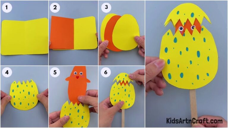 DIY Movable Egg Craft With Little Chick Tutorial for Kids - Kids Art ...