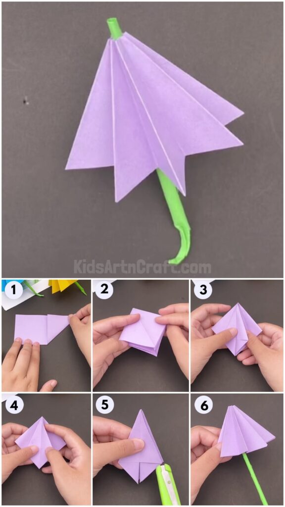 DIY Origami Cocktail Umbrella Tutorial For Beginners - Kids Art & Craft