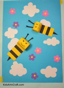 DIY Paper Bee Craft for Kids Step by Step Tutorial - Kids Art & Craft