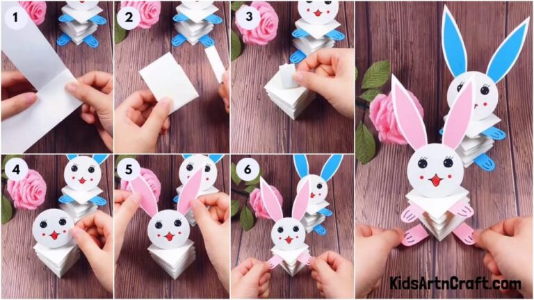 DIY Paper Bunny Craft for Easter Decorations - Kids Art & Craft