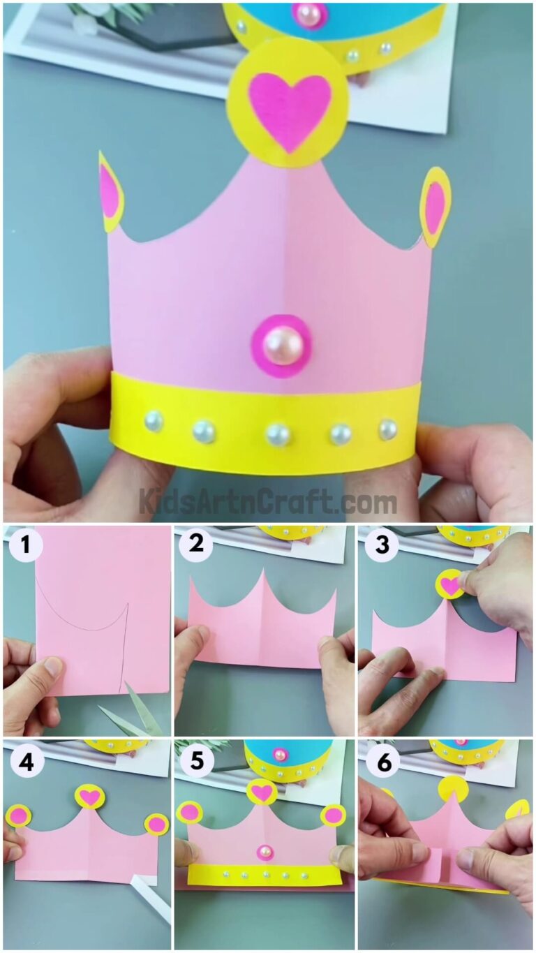 DIY Paper Crown Craft Idea For Kids - Kids Art & Craft