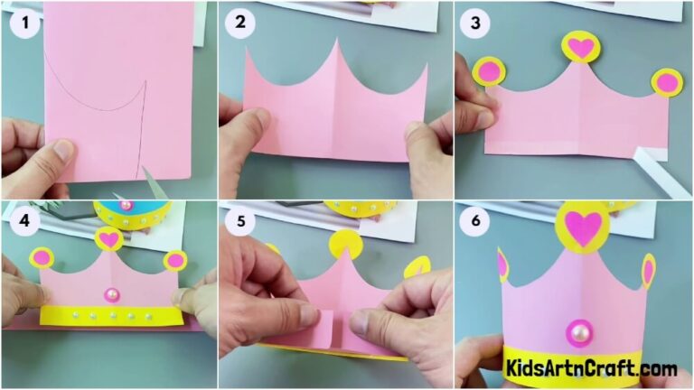 DIY Paper Crown Craft Idea For Kids - Kids Art & Craft