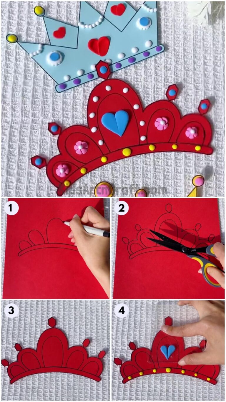 DIY Paper Crown Easy Craft Tutorial For Kids - Kids Art & Craft