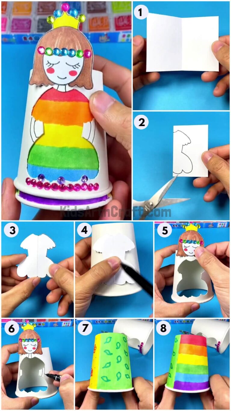 DIY Paper Cup Changing Dress Doll Craft Trick for Kids - Kids Art & Craft
