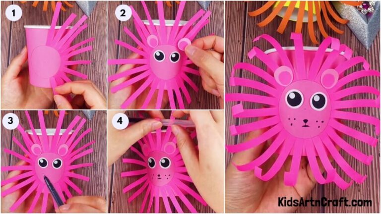 DIY Paper Cup Lion Easy Craft For Kids - Kids Art & Craft