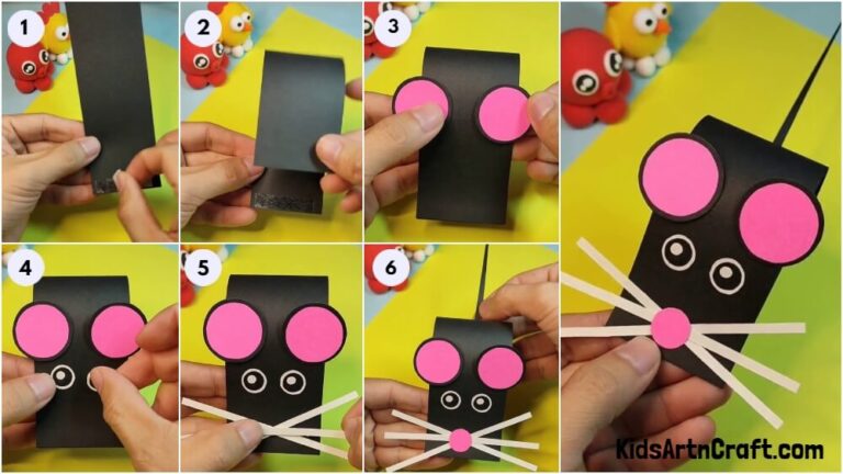 DIY Paper Mouse Craft To Make With Kids - Kids Art & Craft