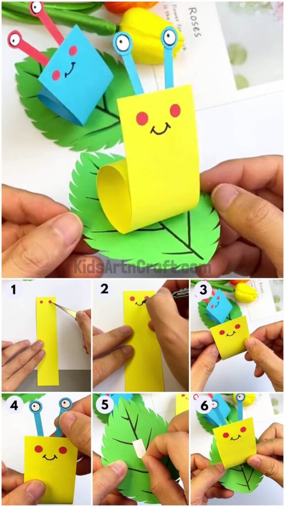 DIY Paper Snail Craft For Toddler To Play At Home - Kids Art & Craft