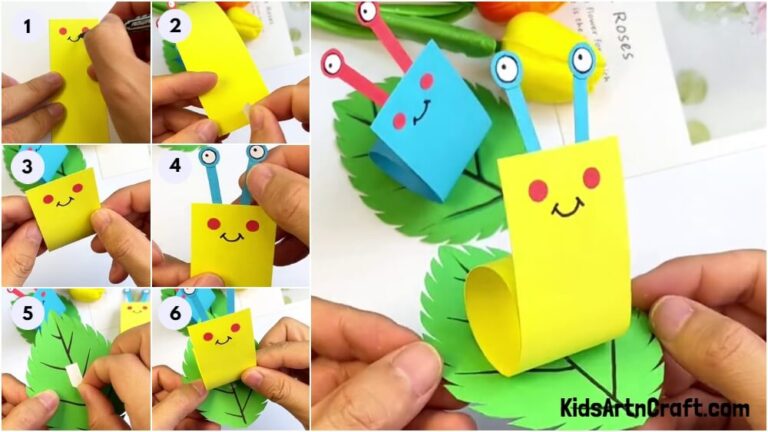 DIY Paper Snail Craft For Toddler To Play At Home - Kids Art & Craft