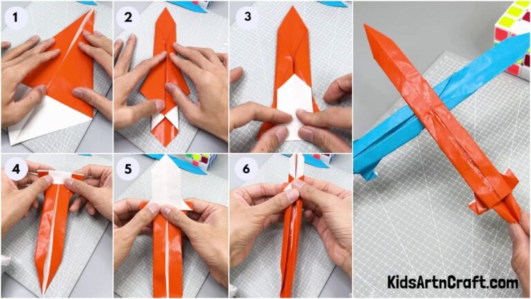 DIY Paper Sword Craft Tutorial for Kids With Step by Step Instructions ...