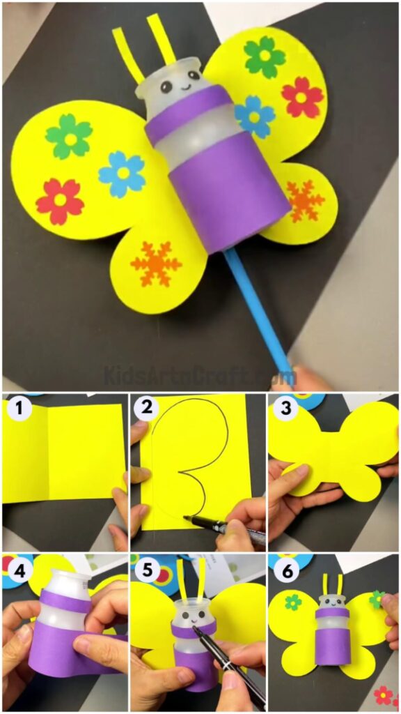 DIY Plastic Bottle and Paper Bee Craft for kids - Kids Art & Craft