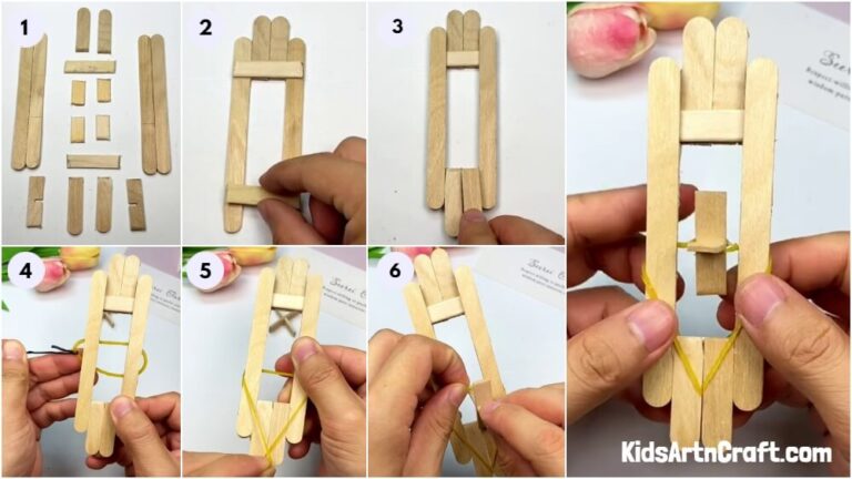 DIY Popsicle Stick Toy Craft Tutorial For Beginners - Kids Art & Craft