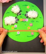 DIY Tissue Paper Sheep Artwork Easy Tutorial For Kids - Kids Art & Craft